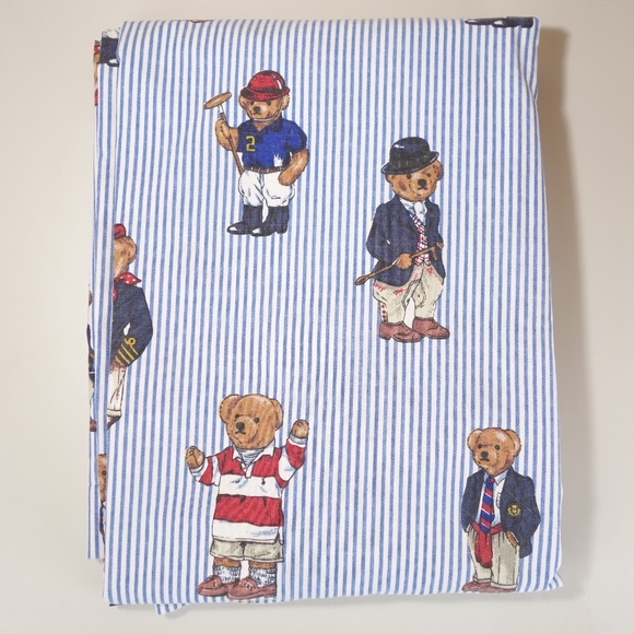 Ralph Lauren | Bedding | Vintage Ralph Lauren Polo Bear Blue White ...